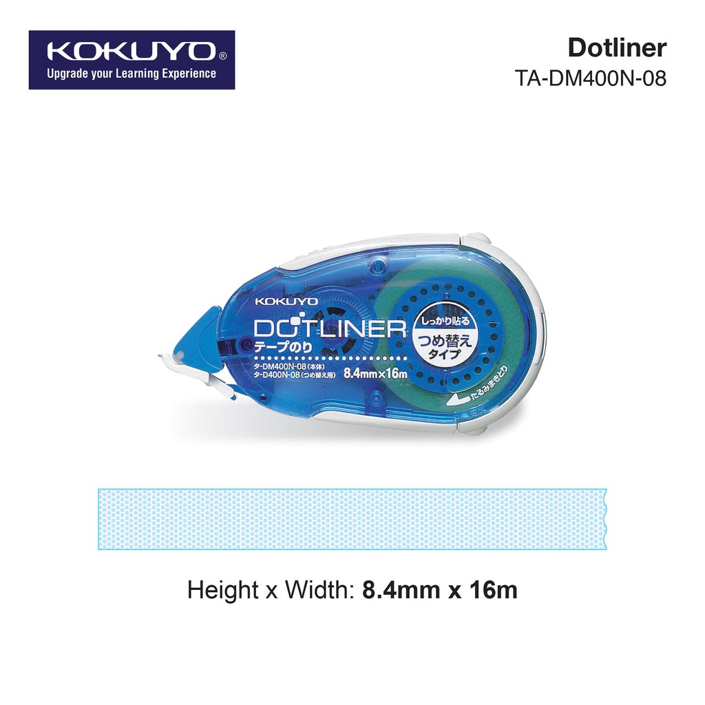KOKUYO TA-DM400-08 Dotliner Glue Tape - Standard - 8.4mmX16m (Permanent) / Refill | Shopee Malaysia