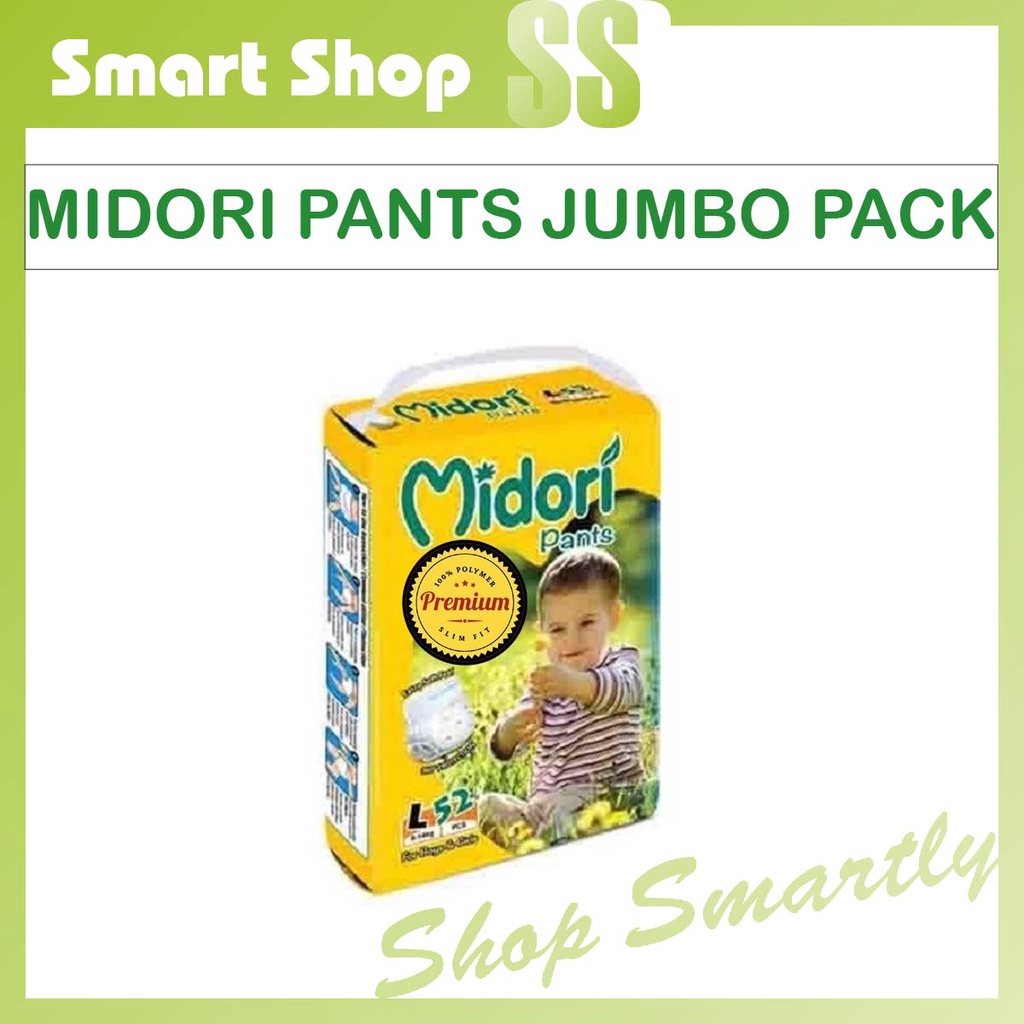Midori Disposable Baby Diaper Pants (S66 / M60 / L52 / XL48 / XXL42 ...