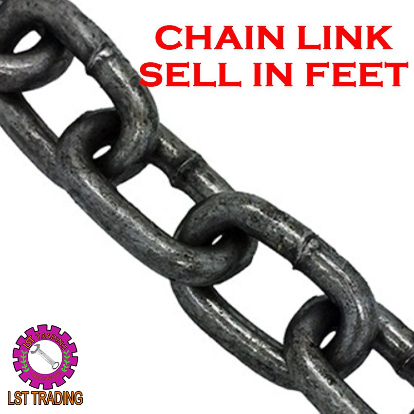 [1 UNIT 1 FEET] BLACK CHAIN LINK / RANTAI BESI HITAM (SELL IN FEET ...