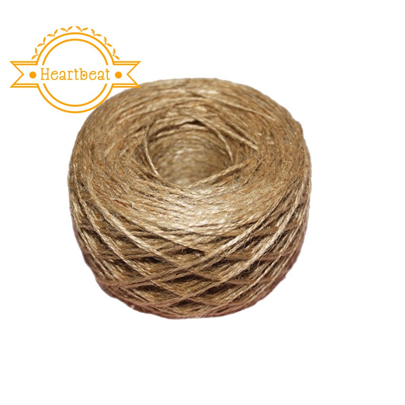 100 Meter - Natural Textured Hessian Jute Twine String 1mm | Shopee ...