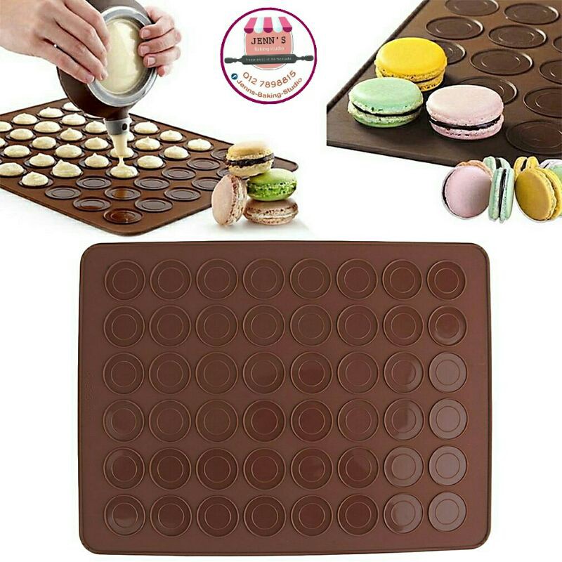 SILICON MACAROON MAT Silicone Macaron Baking Sheet - 48 Forms 马卡龙垫 ...