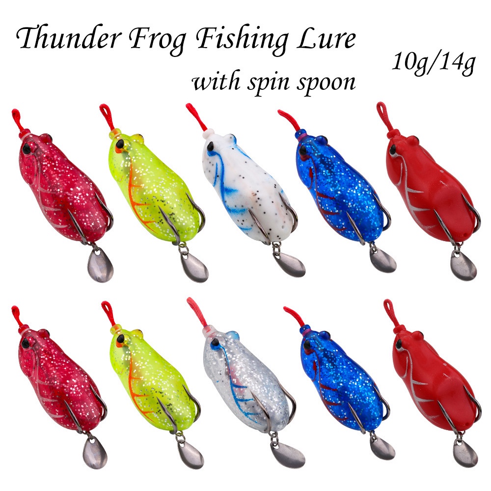 10g/14g Thunder Frog Bait with Spoon Bionic Lure Fake Lure Artificial Lure Fishing Lure | Shopee ...