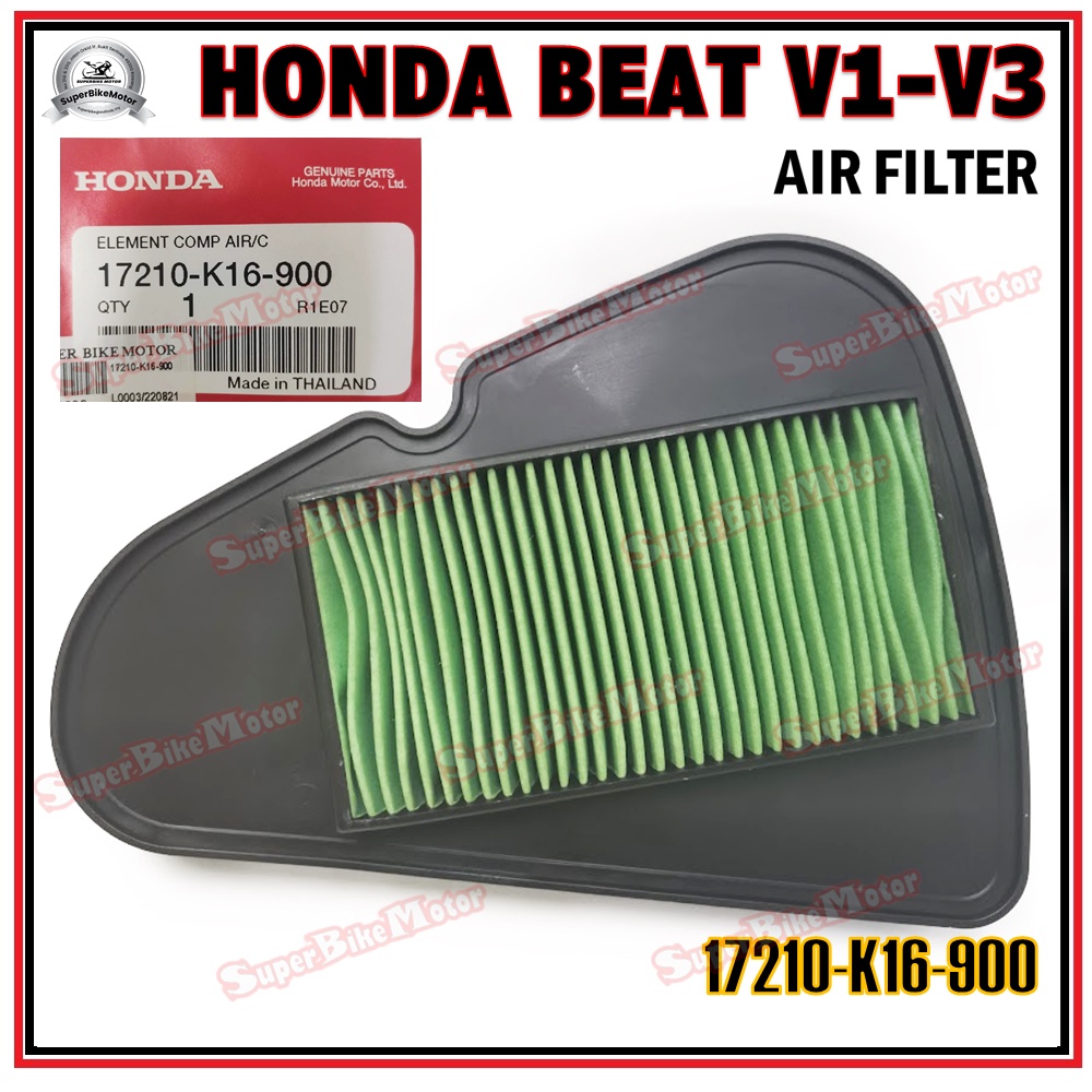 HONDA BEAT V1 V2 V3 - 100% Original HONDA Air Filter - [17210-K16-900 ...