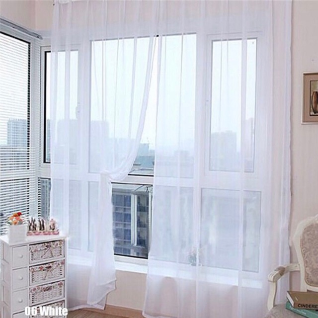 Nice Sheer Window Curtain Back Tab Style (Ready Stock) | Shopee Malaysia