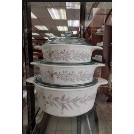 🔥Corningware 6 pcs set 3 bulat Silver crown 🔥 | Shopee Malaysia