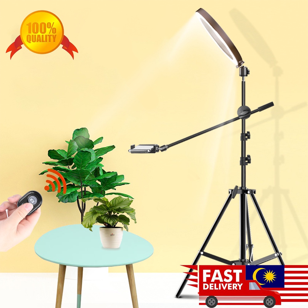 Adjustable Phone Photography Shooting Bracket Stand Boom Arm 10inch LED ...