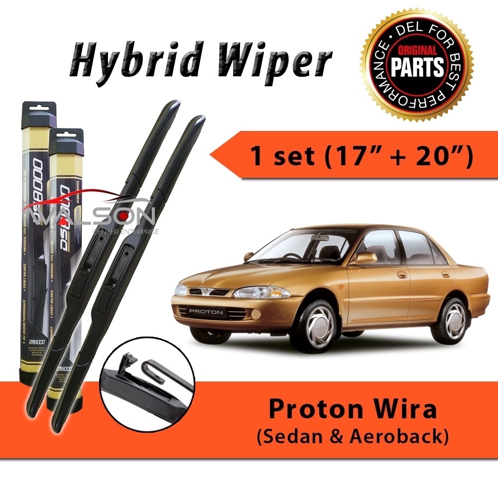 Hybrid Wiper Proton Wira Sedan or Aeroback 17"+20" (1set) | Shopee Malaysia