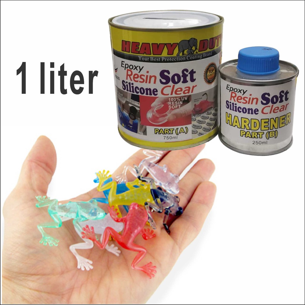 🔥 SOFT🔥 1KG ( 1L) Epoxy Soft Resin Silicone AB Glue PVC Resin High ...
