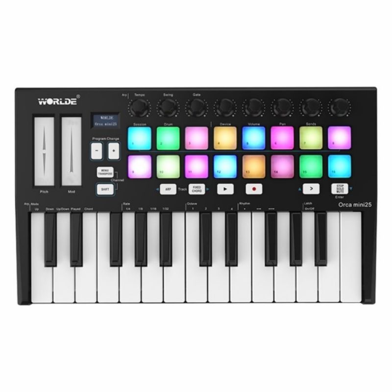 Worlde Orca Mini 25 - USB Professional Master MIDI Controller | Shopee ...