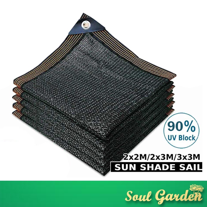 Black Anti-UV Sunshade Net Outdoor Awning Garden Plant Shelter house ...