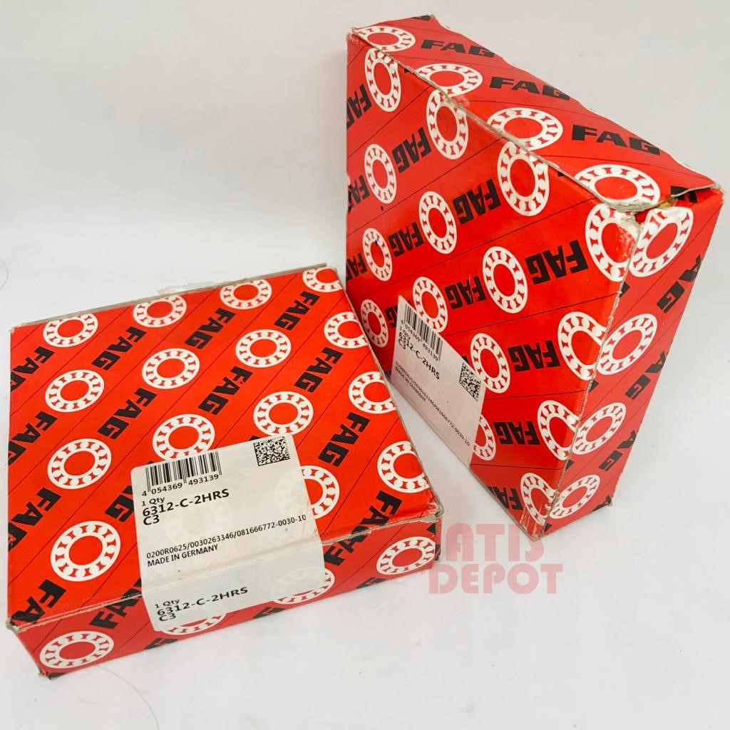 FAG 6312 2RS C3 ( 60 x 130 x 31 ) 100% ORIGINAL Sealed Type Deep groove ...