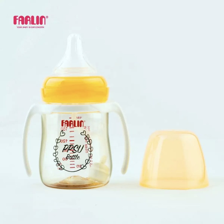 Farlin PPSU Silky Feeding Bottle - 180ml with Handle & Straw set ...