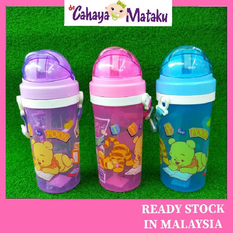 Botol Air Penyedut Minuman / Water Bottle Straw Disney 500ml | Shopee ...