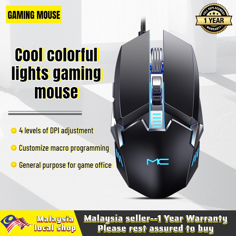 💖Spot💖Gaming Mouse Wired Mechanical Macro Programming Mute RGB Optical ...