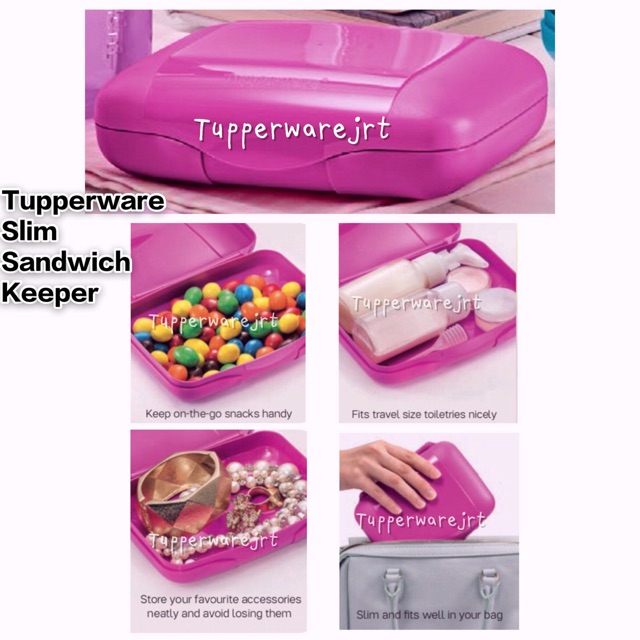 Tupperware Pink Slim Sandwich Keeper x 1pc | Shopee Malaysia