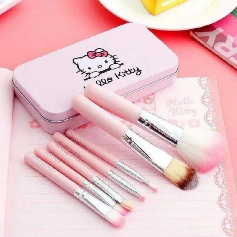 Hello kitty makeup brush set (including 7 Piece) | Shopee Malaysia