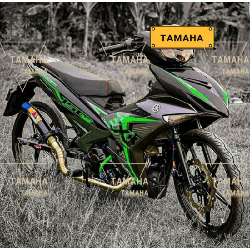 YAMAHA Y15 Y15zr V1 V2 Exciter Thai Black.Green (All Balck) Cover set ...