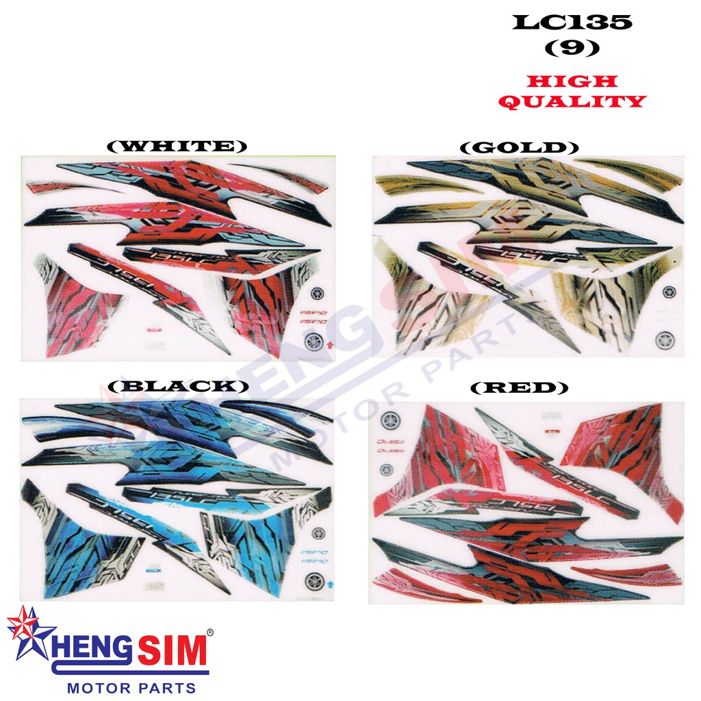 LC135 V2 / V3 / V4 / V5 / V6 (9) STICKER BODY STRIPE YAMAHA | Shopee ...