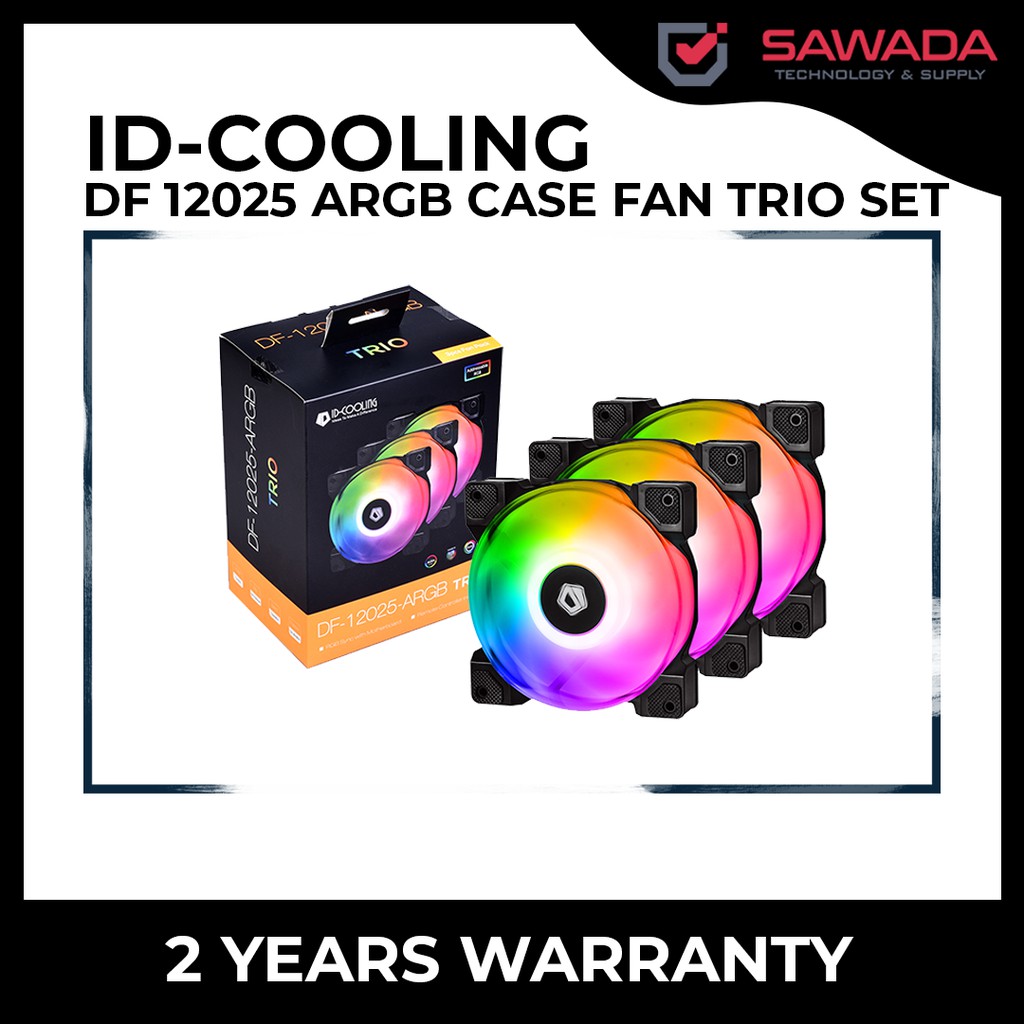 ID-COOLING DF 12025 ARGB CASE FAN TRIO SET | Shopee Malaysia
