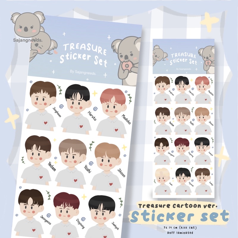 TREASURE STICKER SET Cartoon Ver. | Shopee Malaysia