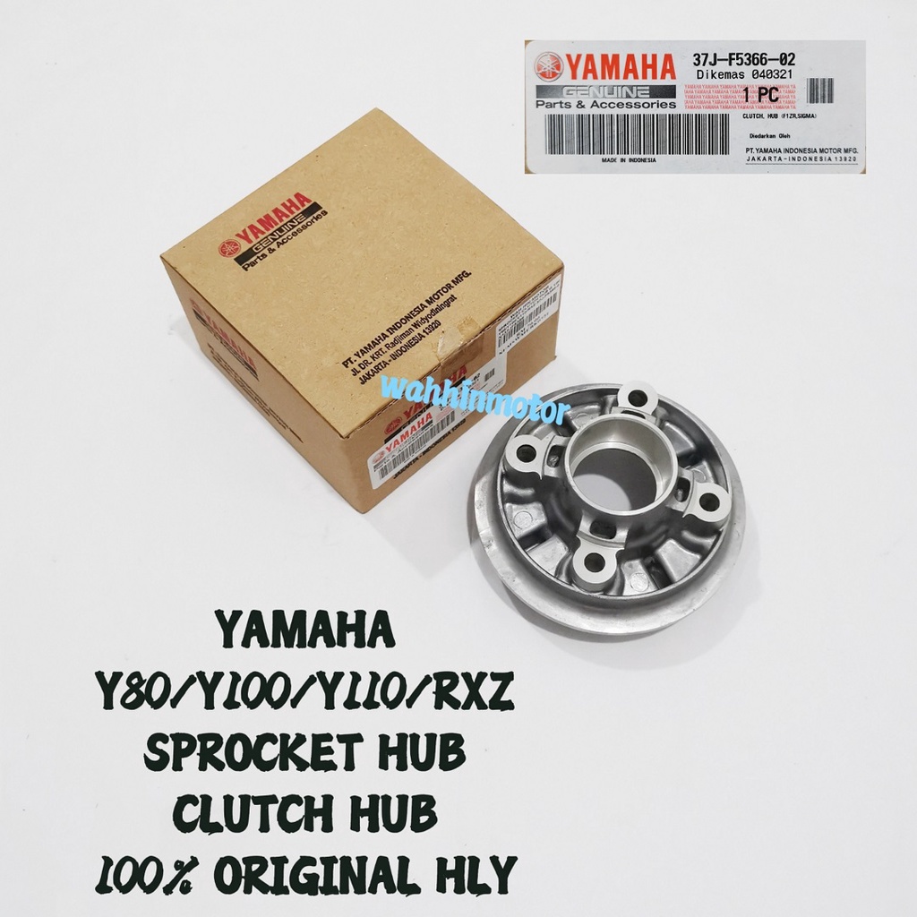 100% ORIGINAL HLY Clutch Hub Sprocket Hub Yamaha Y80 Y100 Y110 SS2 RXZ Y125Z ORI HUB SPOKET 37J ...