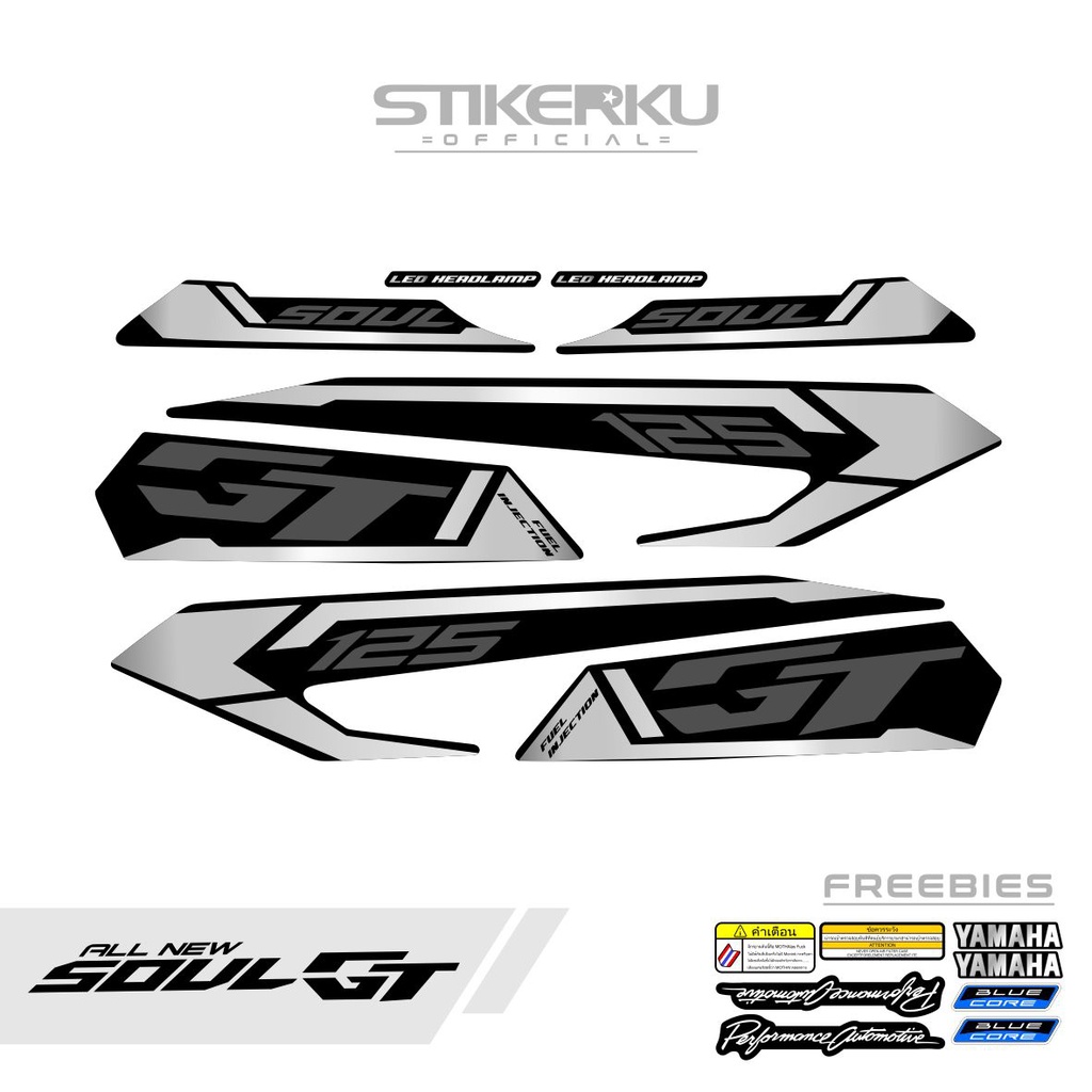 STRIPING ALL NEW SOUL GT BLUECORE 125 MOTIF 1 / ROBOT/ MIO 125/ AKS ...