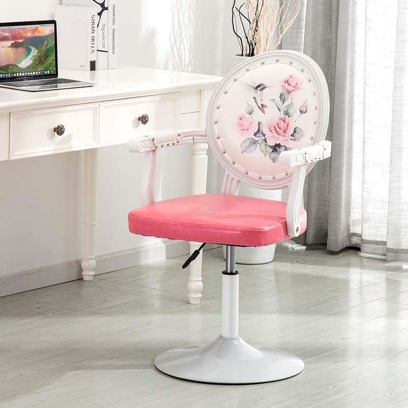 EL-European-Style Bar Stool Bar Chair Spinning Lift Backrest Chair Nail ...