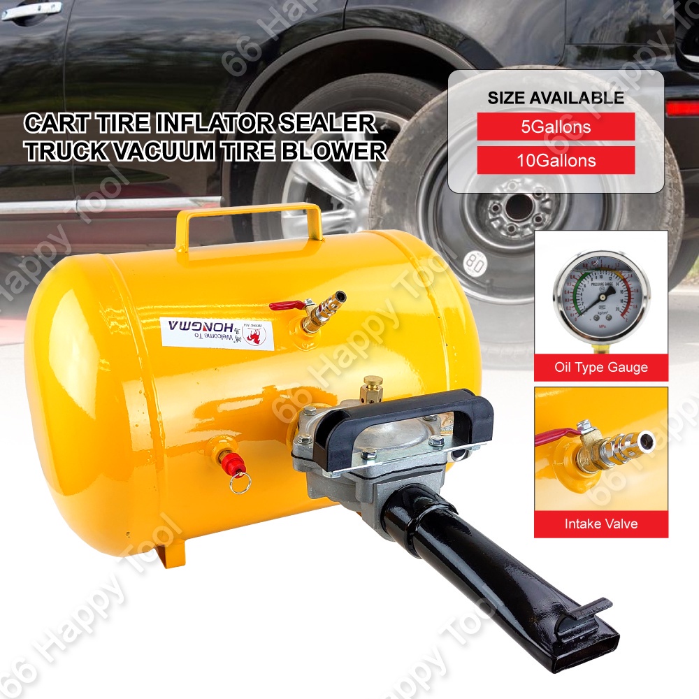 Tyre Air Bead Booster Tank Yellow Cart Tubeless Tire Inflator 5 Gallons ...