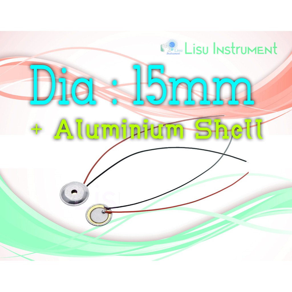 Piezoelectric Piezo Ceramic Wafer Plate Diameter 15mm+Aluminum Shell ...