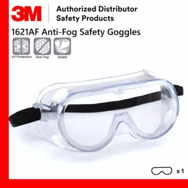 3M 1621 AF Safety Goggle ANTI FOG 3M 1621AF Lab Goggle Glasses | Shopee Malaysia