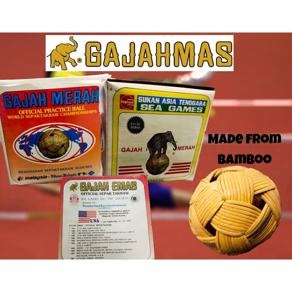 Bola Sepak Takraw Sepak Raga Takraw Ball TKO-1 Hijau Kuning Marathon ...