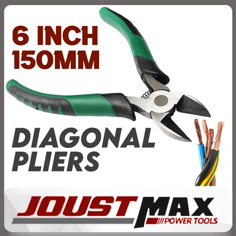 HEAVY DUTY 150MM / 6" DIAGONAL PLIER CUTTER ANTI-RUST SHARP EDGE CUTTING TOOLS CUT CABLE COPPER ...