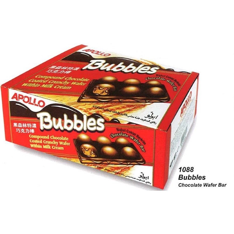 Apollo bubbles chocolate wafer bar 1088 24pcs | Shopee Malaysia