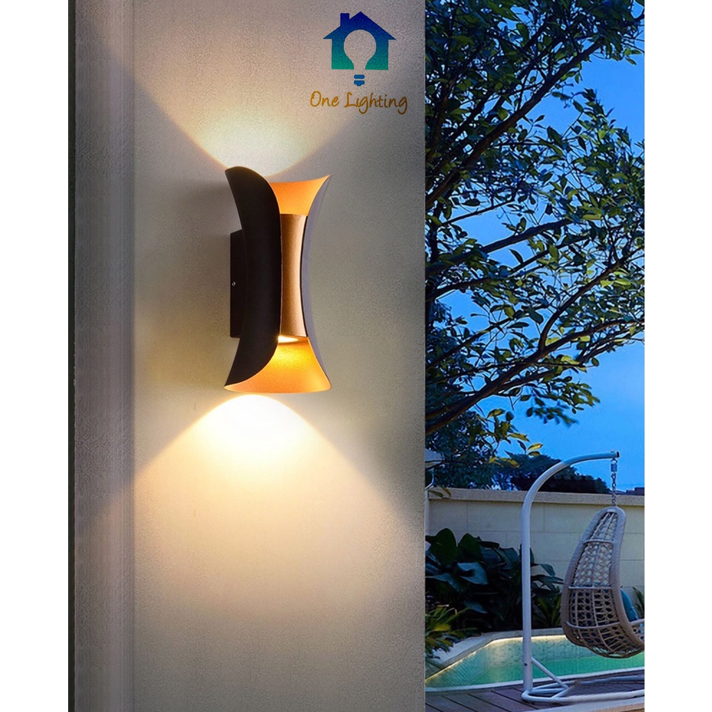 LED Wall light lampu dinding luar IP65 outdoor waterproof garden indoor ...