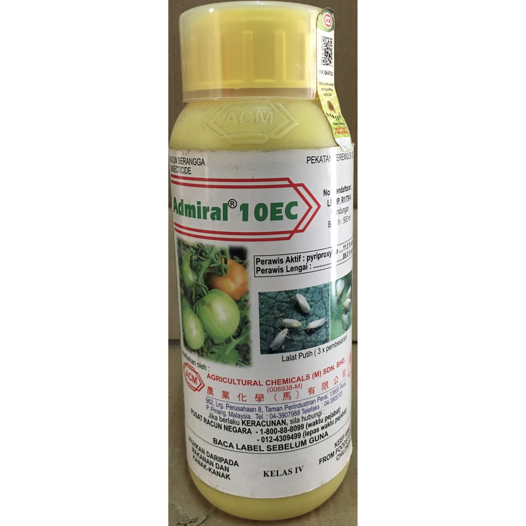 * ORIGINAL * ACM Admiral 10EC 500ml / racun serangga / lalat putih ...