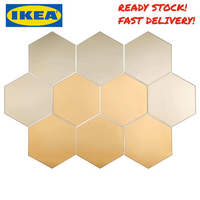 🔥READY STOCK🔥 IKEA HONEFOSS Mirror 18x21 cm 10 pieces Cermin Dinding ...