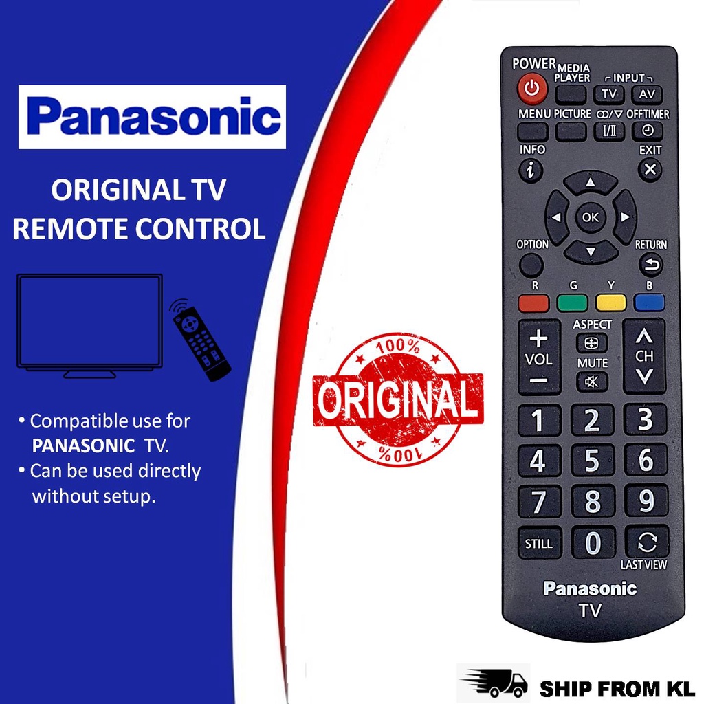 ***ORIGINAL*** PANASONIC Flat Panel LED LCD TV Remote Control (PN-0823 ...
