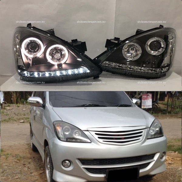 Toyota Avanza Head Lamp Projector DRL Led Ring 100% Taiwan 2008 2009 ...