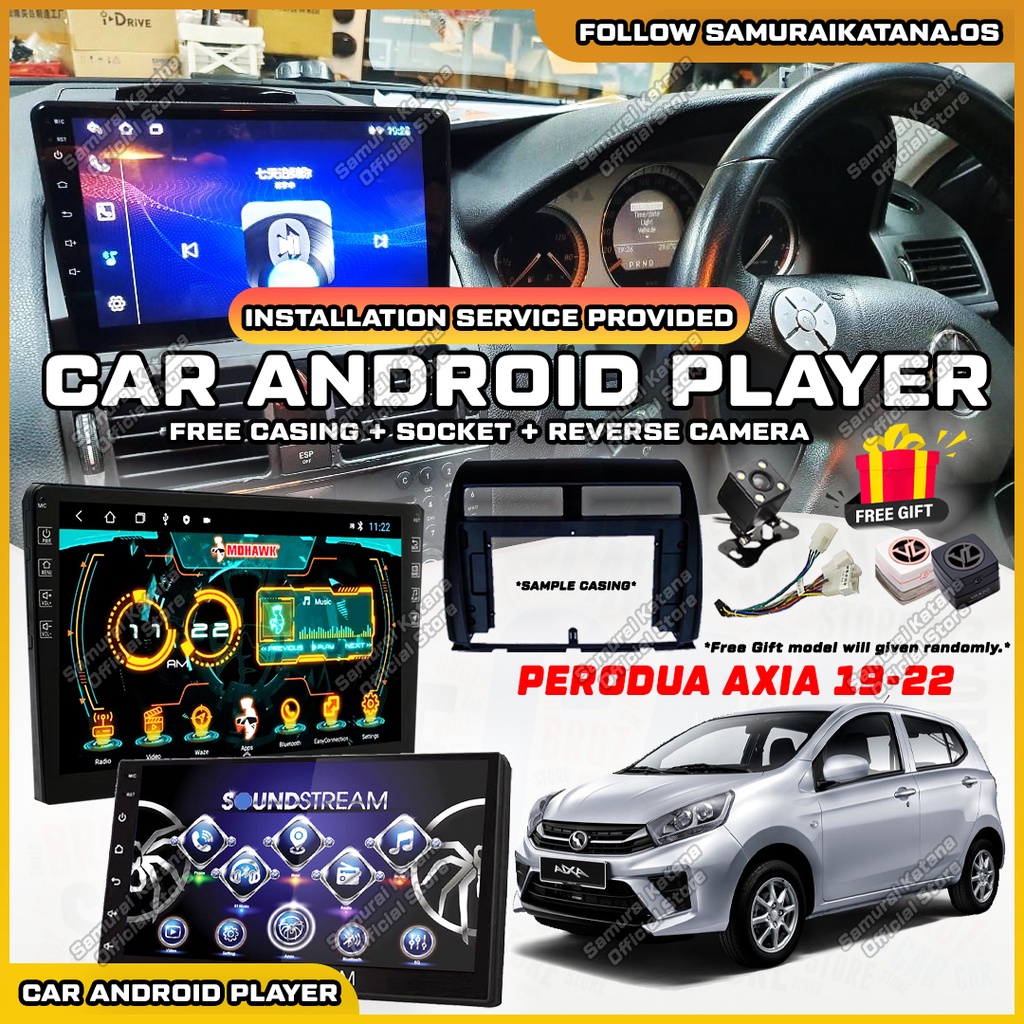 📺 Android Player Perodua Axia 19-22 🎁 FREE Casing + Cam Mohawk ...