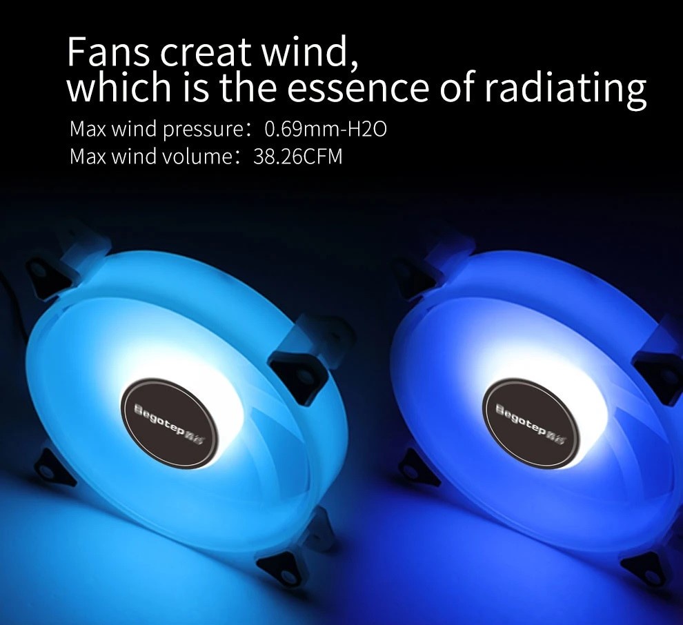 SEGOTEP ROMANTIC ARGB FAN 120MM ( 3 in 1 ) PACK WITH CONTROLLER ( RO12 Combo Fan ) RO 12 ...