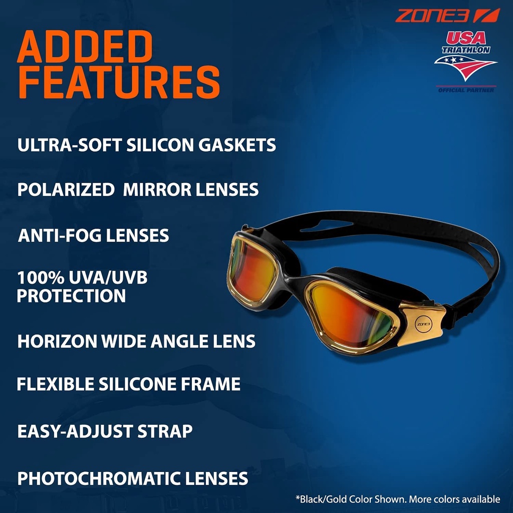 Zone3 Vapour Open Water Swim Goggles - POLARIZED / PHOTOCHROMATIC LENS | Shopee Malaysia