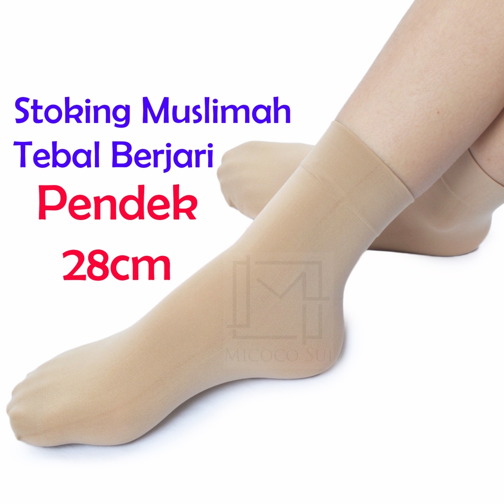 stoking muslimah berjari panjang pendek tebal kulit hitam stokin sarung ...