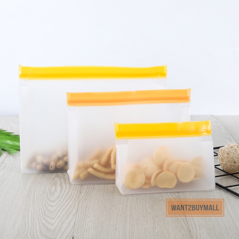 PEVA Zipper Bags Resealable Transparent Bag Food SFruit torage Dry ...
