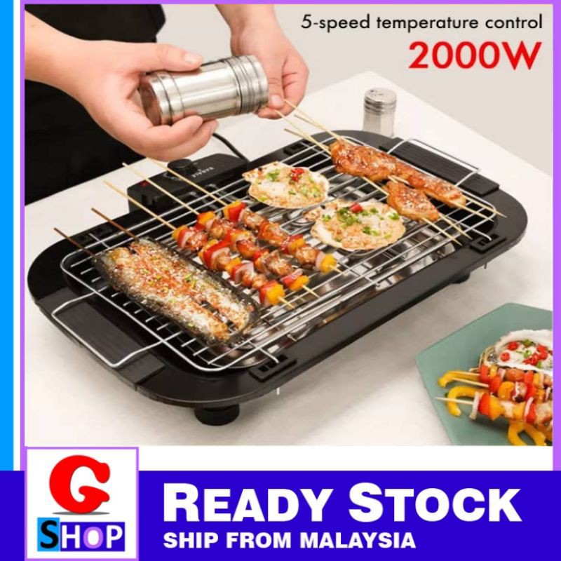 Pemanggang Pembakar elektrik ikan sotong ayam satey oven dapur grill ...