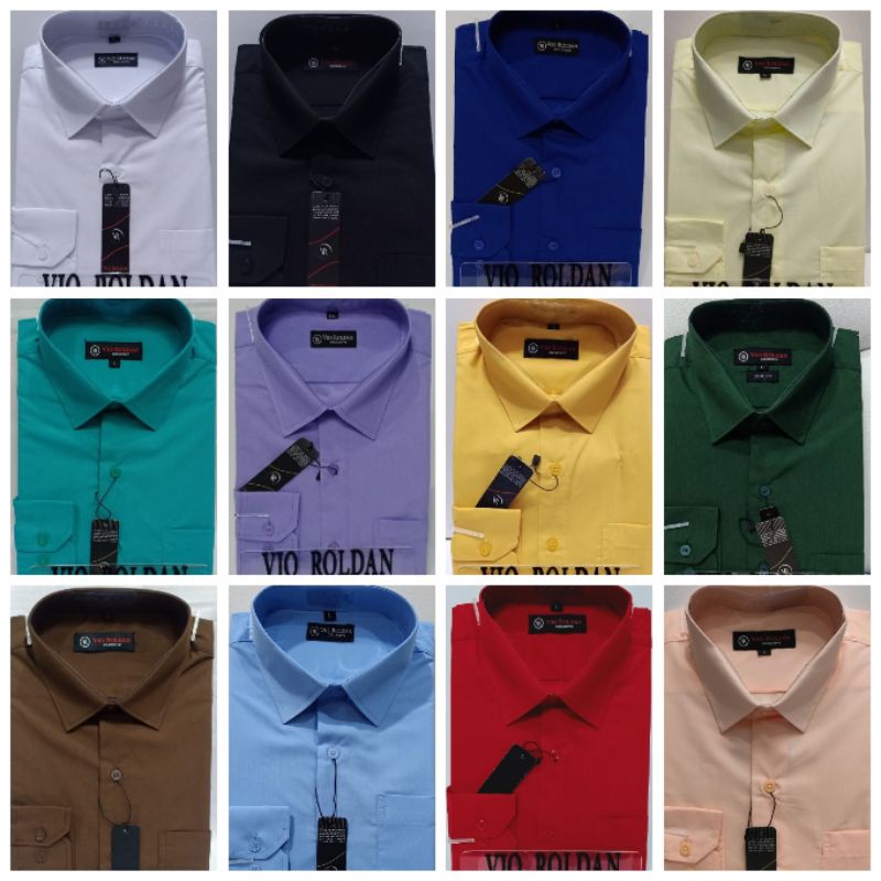 KEMEJA Vio Roldan Plain Long Sleeve Shirt Work Shirt Formal Shirt Office Shirt Men's Shirt ...