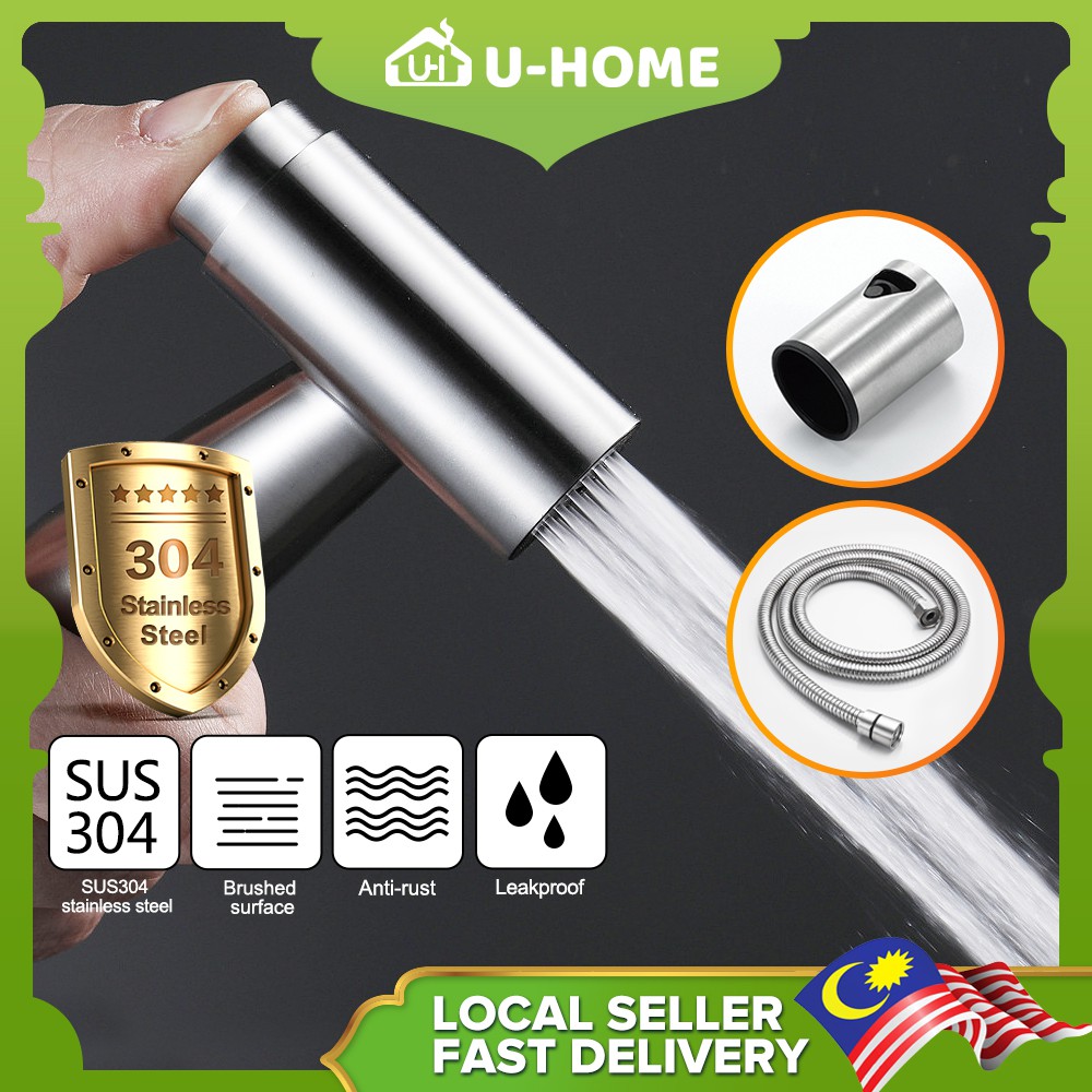 U-HOME bidet spray set SUS 304 Hand Shower two way tap spray paip ...