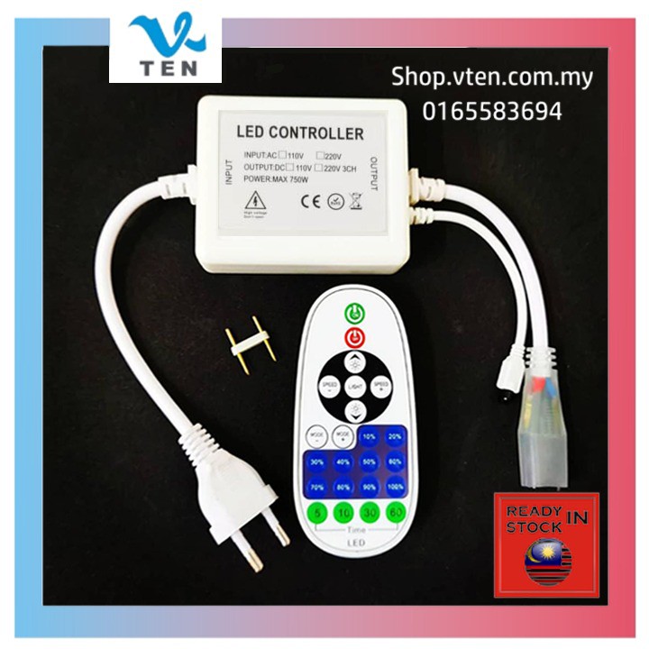 AC240V 10mm Remote Control Dimmer Adapter For Dimming LED Strip Light ...