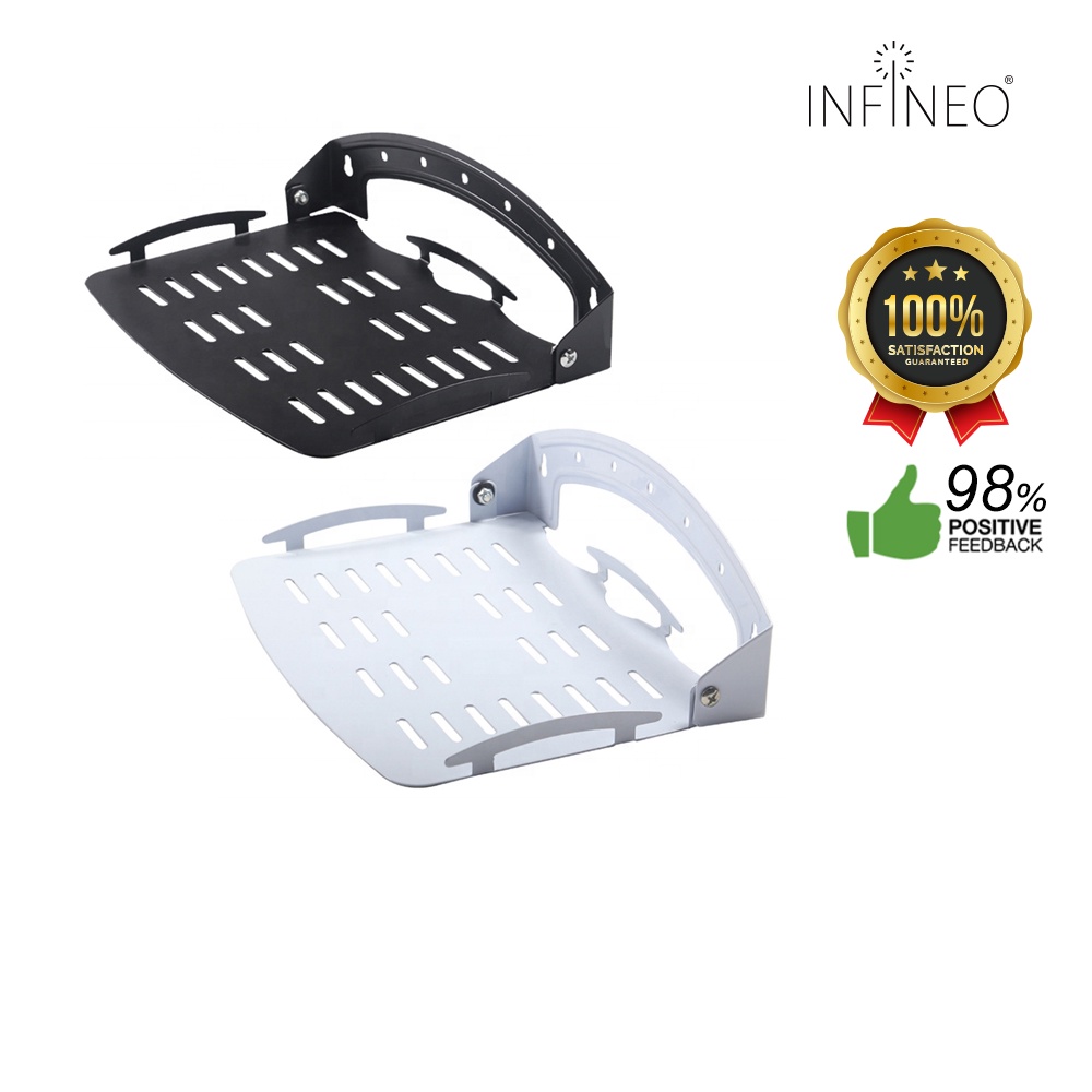 Infineo Steel Wall Bracket Black & White Metal Wireless Wi-Fi Router ...