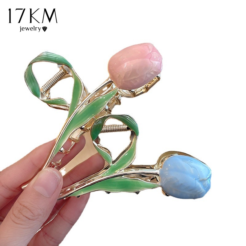 17KM Elegant Metal Claw Hair Clips Tulip Hairpin Hair Accessories for ...