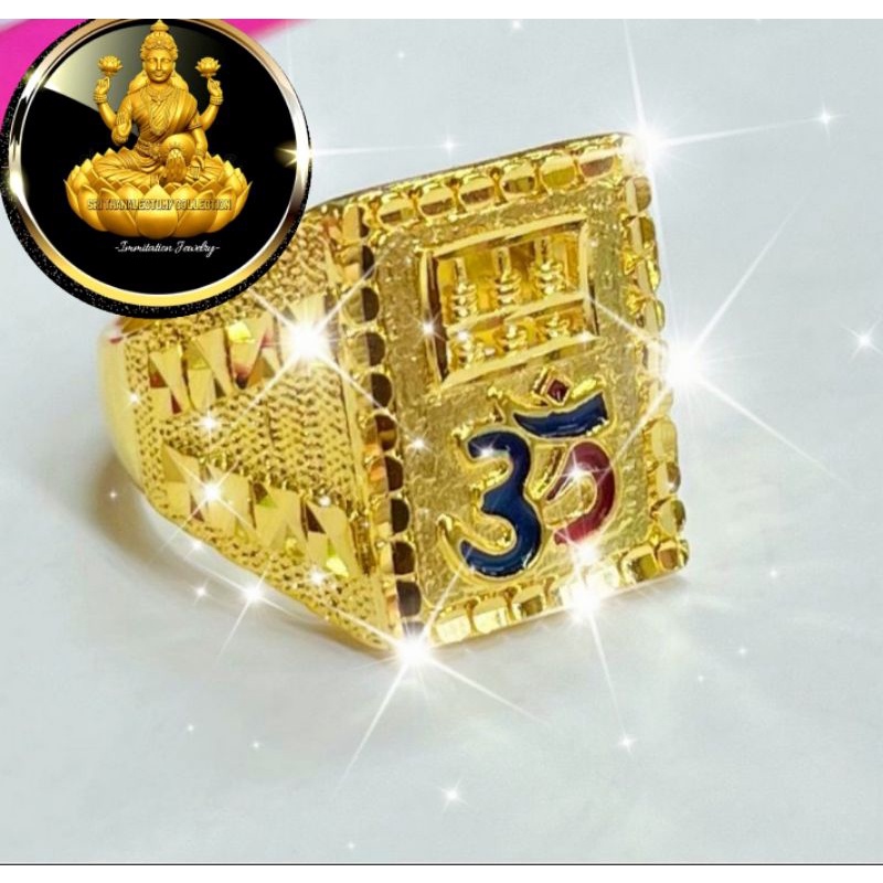 1 GRAM GOLD PLATED MAN RINGS | Shopee Malaysia
